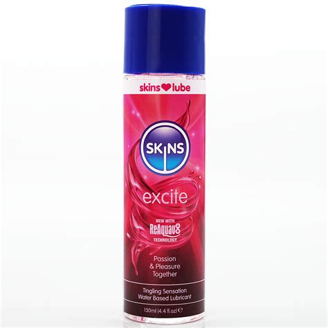 Skins Excite Tingling Sensation Water Based Lubricant 130ml Condoms Uk