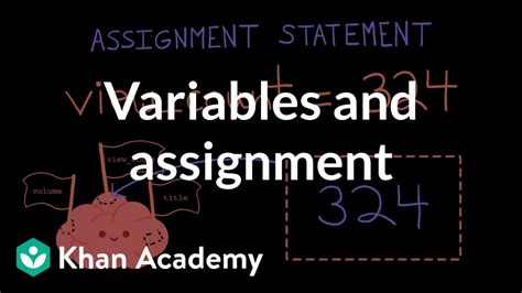 Variables And Assignment Intro To Cs Python Khan Academy Youtube