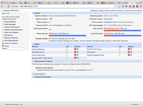 how to host a website with virtualmin flashwing