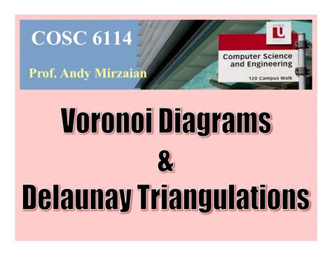 PPT Introduction Voronoi Diagram Delaunay Triangulation P P 1