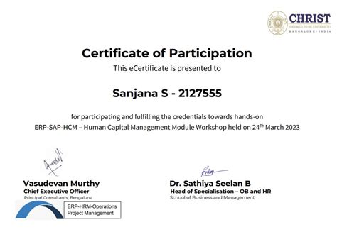 Learning Opportunity Sap Sanjana Sampath