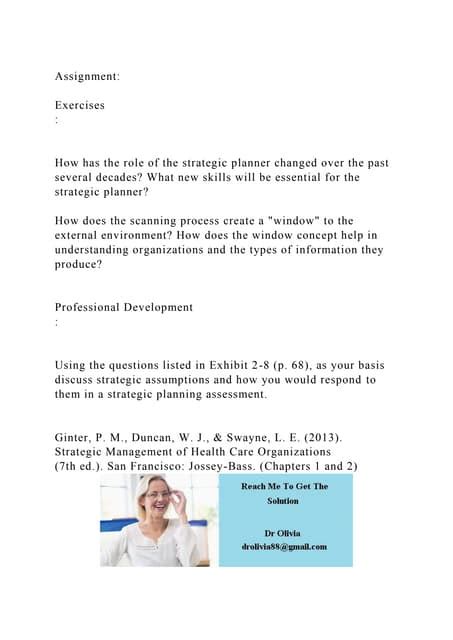 Assignmentexercises How Has The Role Of The Strategic Docx