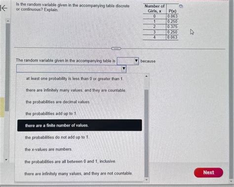 Solved Is The Random Variable Given In The Accompanying