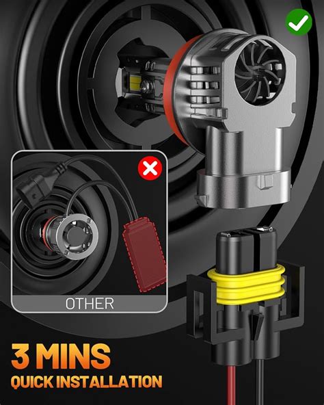 60000lm Bright Headlight Bulbs Forenner H11 9005 Combo Bulbs 60000lm Super Bright Led