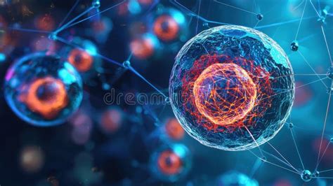 3d Vibrant Human Stem Cell Molecular Therapy Visual Stock Illustration