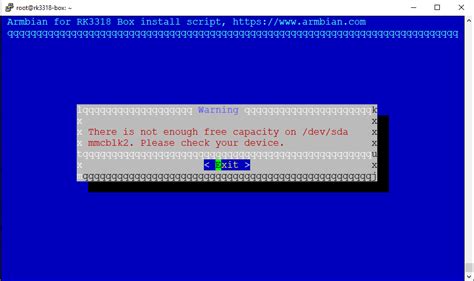 Armbian Config Reports Not Enouch Space When Installing Armbian To External Usb Hd Other