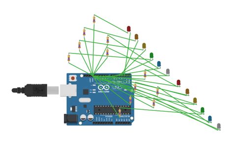 Circuit Design Led Lights Tinkercad