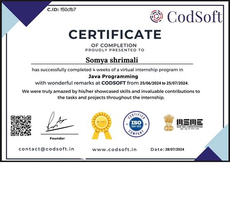 somya shrimali on linkedin java internship careergrowth codesoft