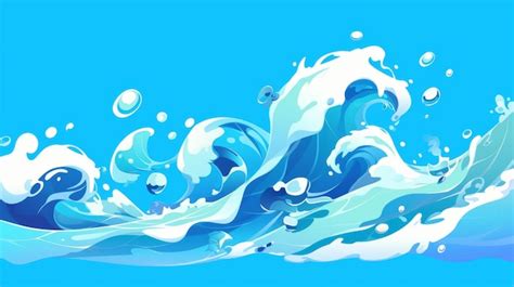 Эффект брызги воды и волны в мультфильме Эффект жидкого вихря с спреем