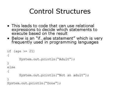 Java Programming Control Structures Part 1 Phil Tayco