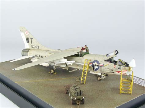 Plastic Model Of The F 8e Crusader Carrier Based Fighter Aircraft