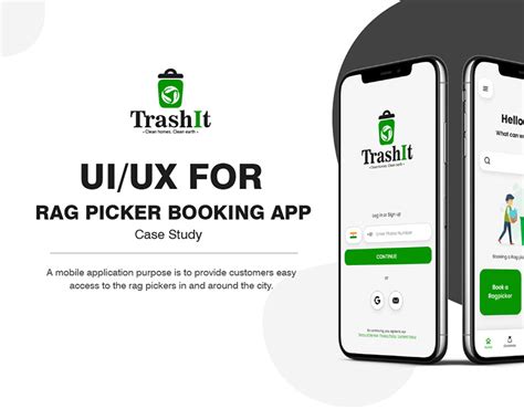 Ui Ux For Booking A Rag Picker Behance
