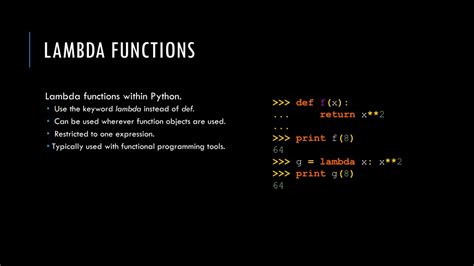 Ppt Python Functional Programming Tools Lambda Functions Filter
