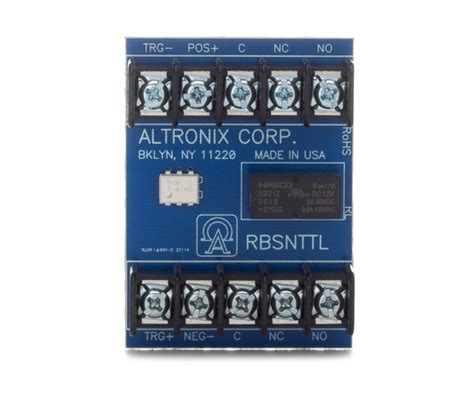 Altronix Rbsnttl Ultra Sensitive Relay Module Alarm Grid