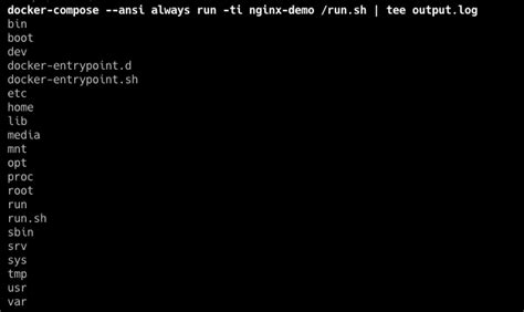 Docker Compose Run Does Not Preserve Colored Output When Piped To Tee