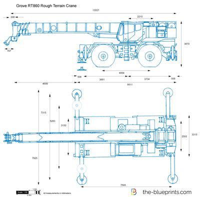 Grove Rt860 Rough Terrain Crane Blueprint