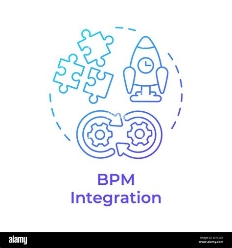 Bpm Integration Blue Gradient Concept Icon Stock Vector Image And Art Alamy