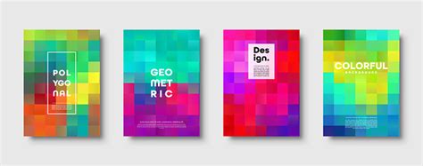 사각형과 다각형 추상적 배경 다채로운 그라데이션 디자인 낮은 폴리 기하학적 사각형 모양 현대 배너 벡터 일러스트레이션 3차원 형태에 대한 스톡 벡터 아트 및 기타 이미지