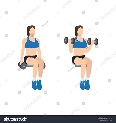 Seated Dumbbell Curl Royalty Free Images Stock Photos Pictures Shutterstock