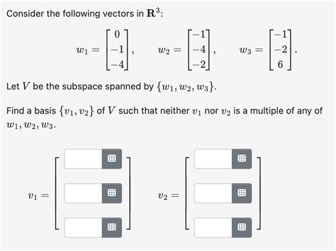 Solved Consider The Following Vectors In R3 Chegg Com