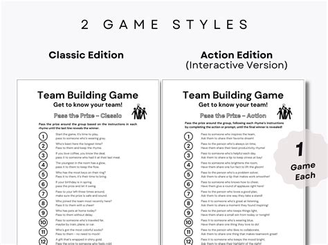 2 Team Building Pass The Prize Game Office Games Team Pass The