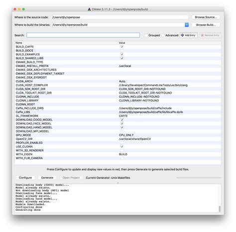 Macosx Incomplete Compiling Documentation Issue Cmu Perceptual Computing Lab