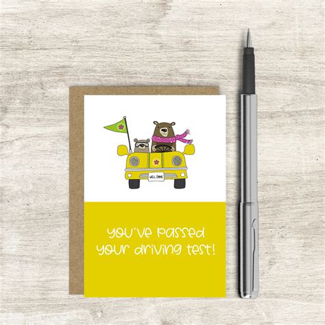 You Passed Your Driving Test Naked Dandelion Stationery