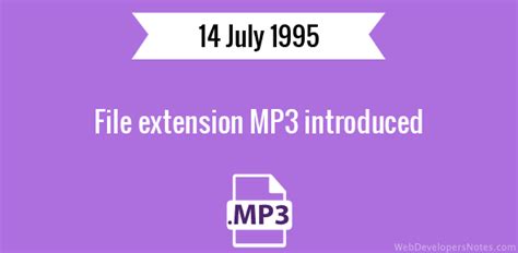 File Extension MP3 Introduced