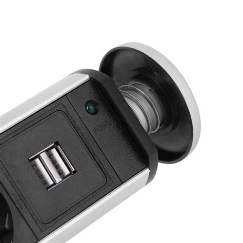 Eu Plug 4 Compartment Retractable Desktop Socket P Grandado