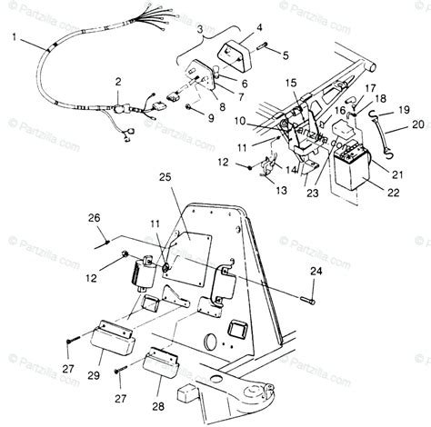 Polaris Atv 1996 Oem Parts Diagram For Electricaltaillight Assembly