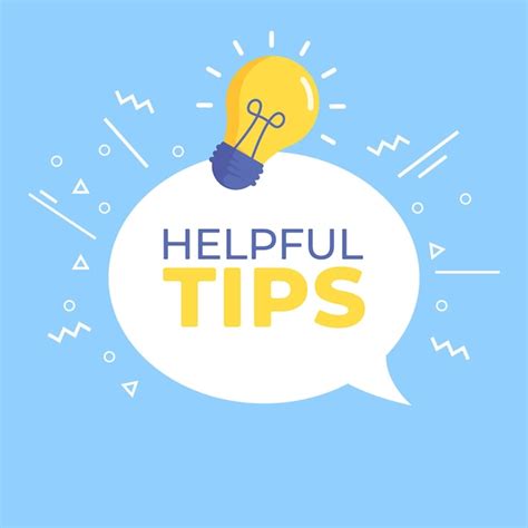 Premium Vector Helpful Tips Message Bubble With Light Bulb Emblem