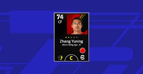 Zhang Yuning Показатели Efootball