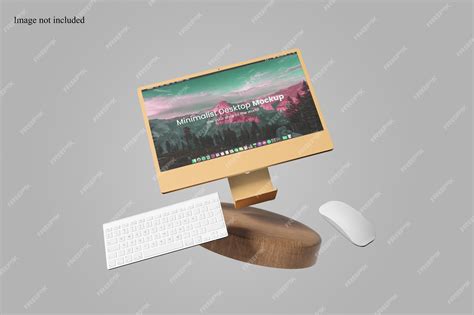 클라이언트에게 웹 사이트 Ui 디자인을 보여주기 위한 미니멀리스트 데스크톱 목업 프리미엄 Psd 파일