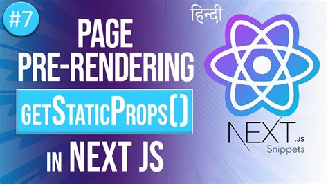 Next Js In Hindi 7 Page Pre Rendering Getstaticprops In Next Js V13 Inspect With Kartik