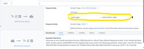 Error While Requesting The Token Using The Oauth 20 Authentication