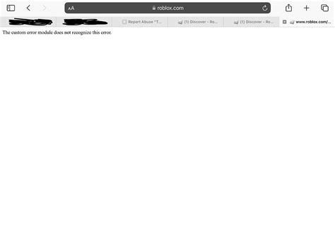 Report Abuse The Custom Error Module Does Not Recognize This Error