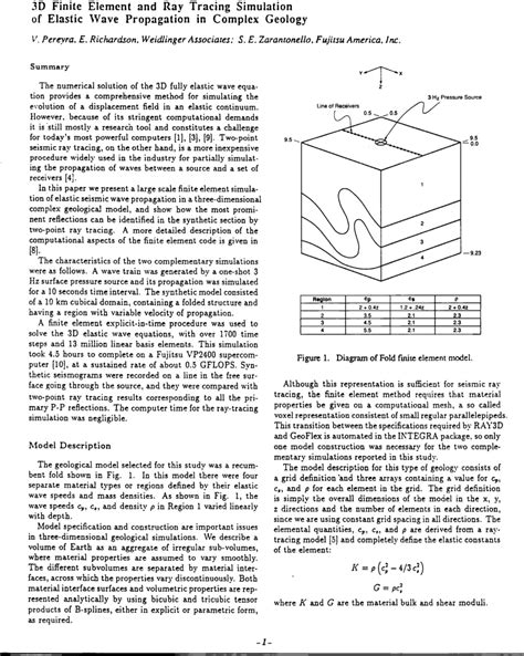 Pdf 3 D Finite Element And Ray Tracing Simulation Of Elastic Wave