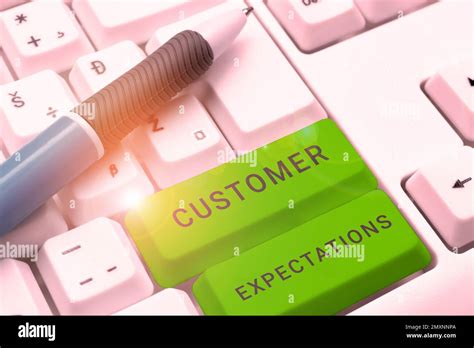 Writing Displaying Text Customer Expectations Internet Concept