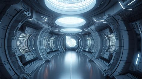놀라운 3d로 렌더링된 미래 지향적인 실내 환경 우주선 내부 관점 원근법 배경 배경 일러스트 및 사진 무료 다운로드 Pngtree