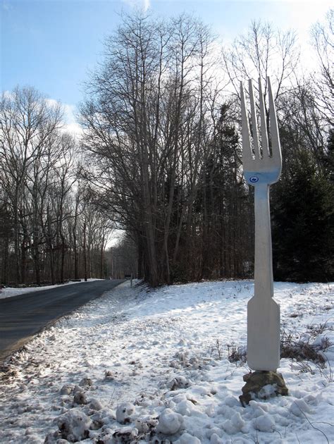 Eccentric Roadside Keeping Up With The Tines The Giant Fork In The Road Of Westport Massachusetts