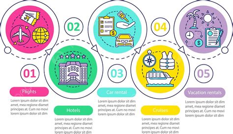 Infografis Perencana Perjalanan Dengan Visualisasi Data Dan Garis Waktu Proses Vektor Bepergian