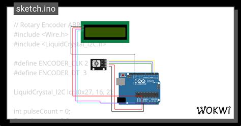 Rotary Encoder Dengan Lcd Copy Wokwi Esp32 Stm32 Arduino Simulator