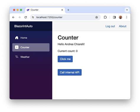 call protected apis from a blazor web app