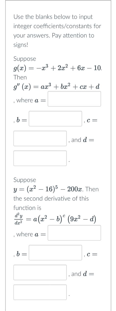 Solved Use The Blanks Below To Input Integer