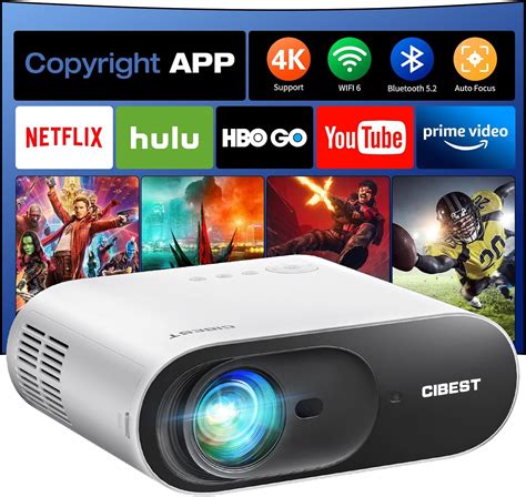 Amazon Com Netfiix Officially Doiby Audio Cibest K Wifi Bluetooth Projector With Auto