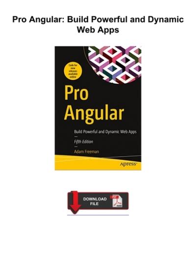 Pdf Pro Angular Build Powerful And Dynamic Web Apps