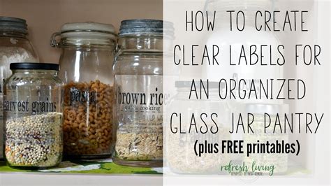 Diy Pantry Labels For Glass Jars Youtube