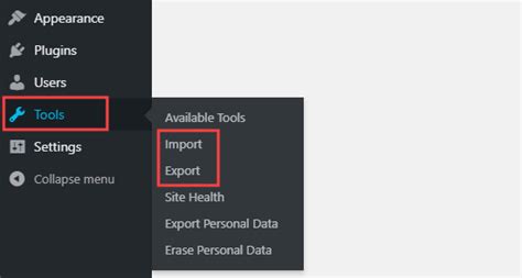 How To Importexport Navigation Menus In Wordpress