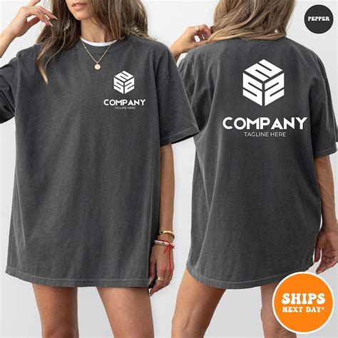 Black T Shirt With Logo Etsy
