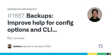 Backups Improve Help For Config Options And CLI Commands Issue 1887 Photoprism Photoprism